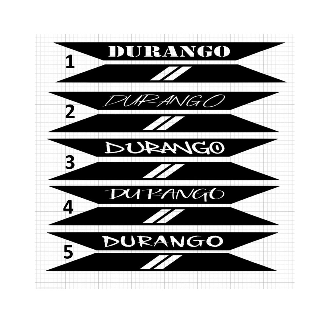 Dodge Durango Tail Light Racetrack Decal Center Overlay Fits - Etsy