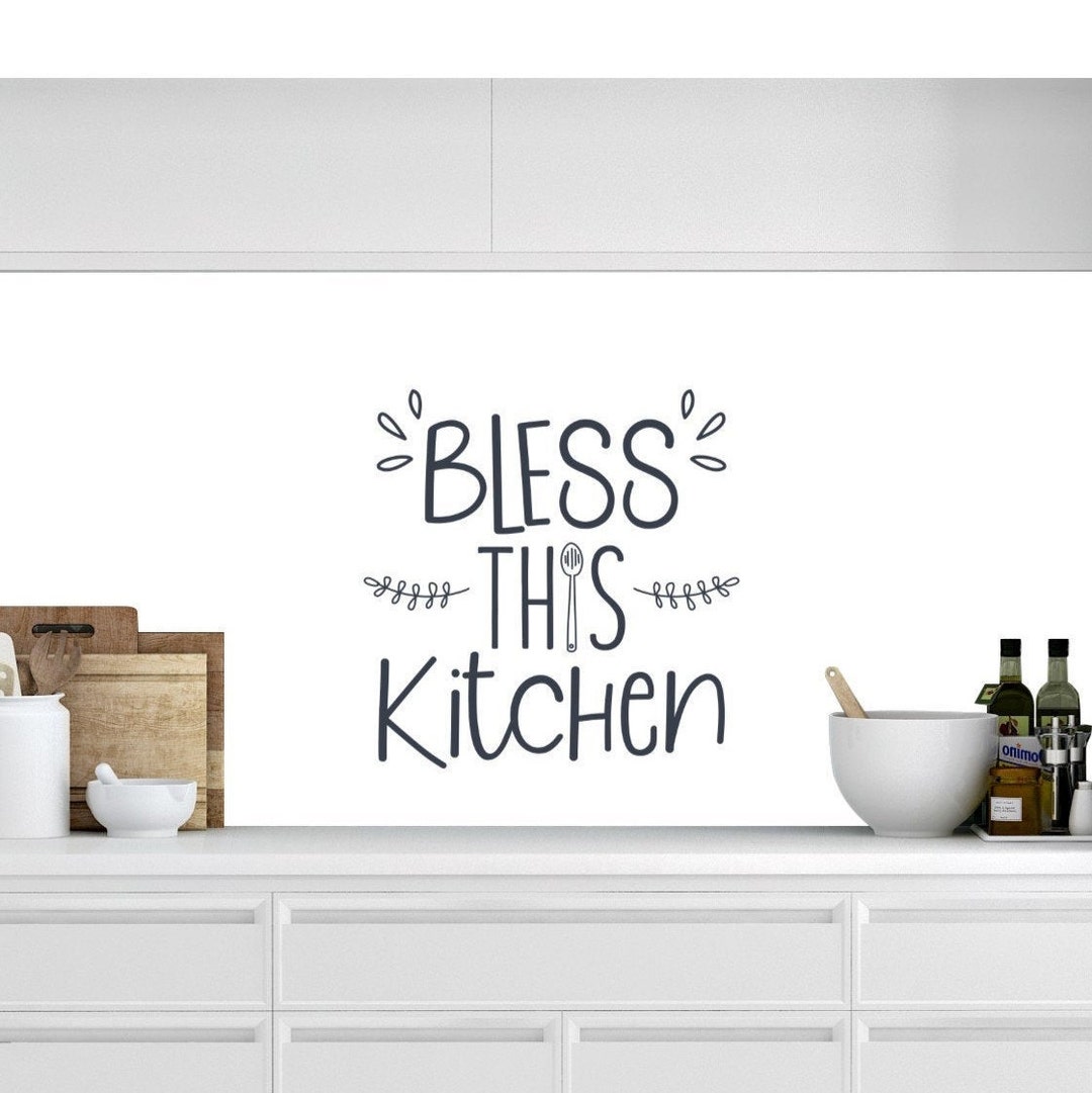 Bless This Kitchen - Vinyl Wall Kitchen Decal - Kitchen Decor - Kitchen ...