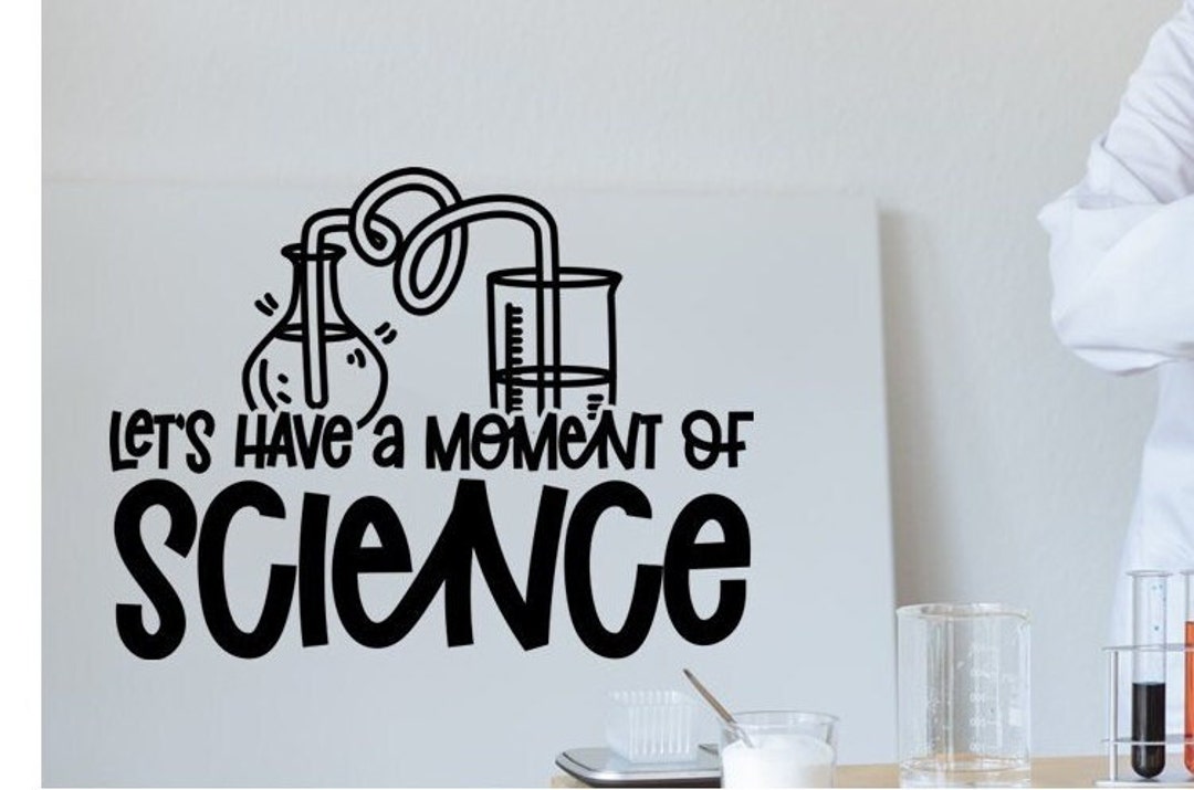 Science Classroom Decal Let's Have a Moment of Science Vinyl Wall Decal ...