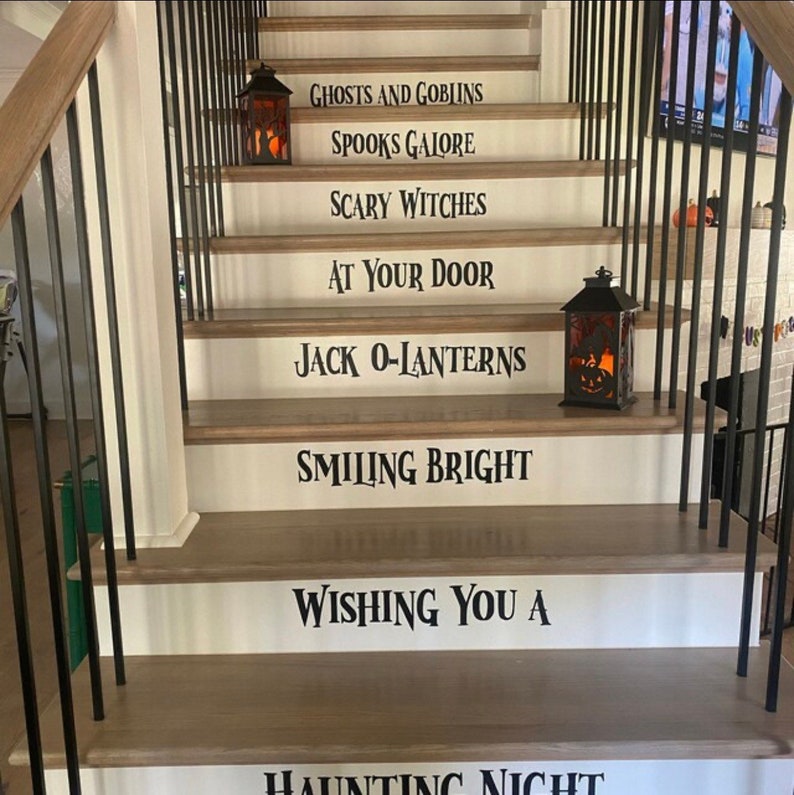 Happy Halloween Stair Decals - Halloween Decor - Halloween Decorations ...