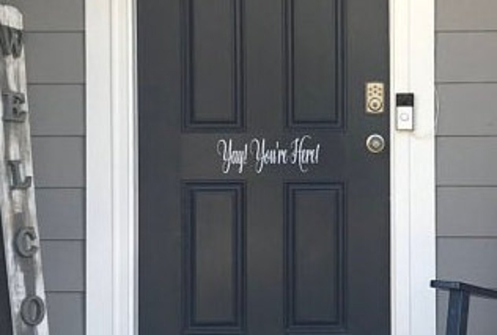 Yay You're Here Door Decal - Welcome Door Decal - Front Door Decor - Etsy