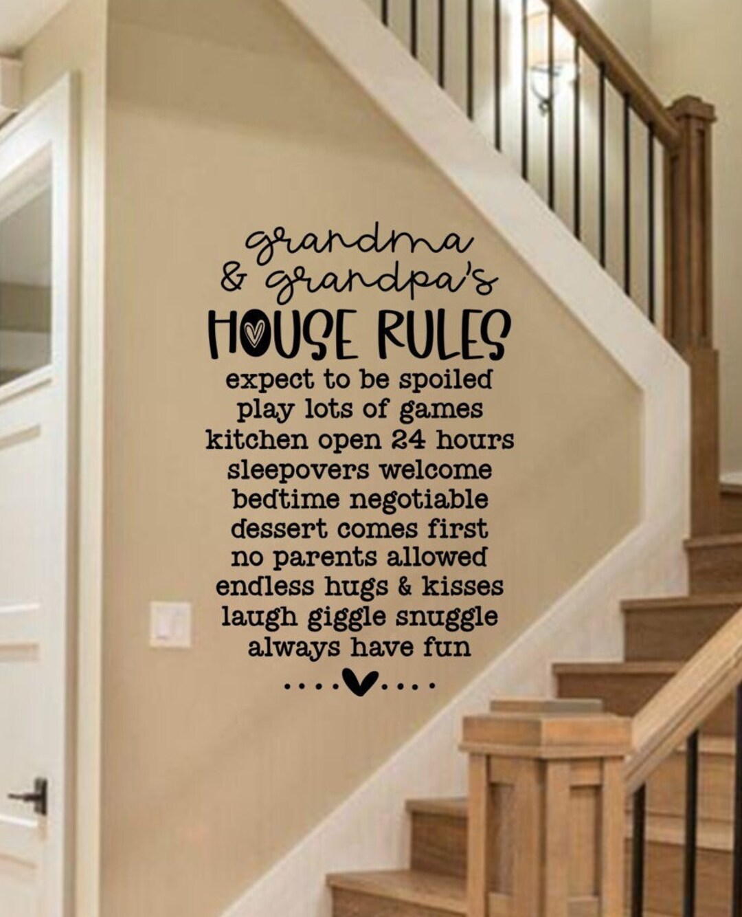 Grandma and Grandpa's House Rules - Gift From Grandkids - Home Decor ...
