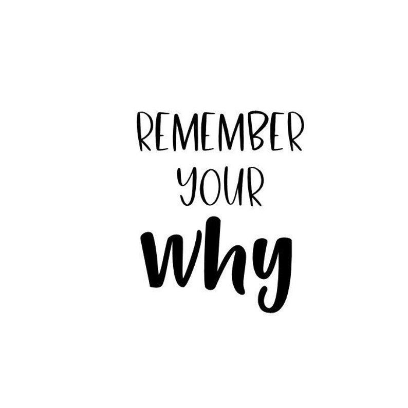 Remember Your Why Motivation Decal Inspiration Decal | Etsy