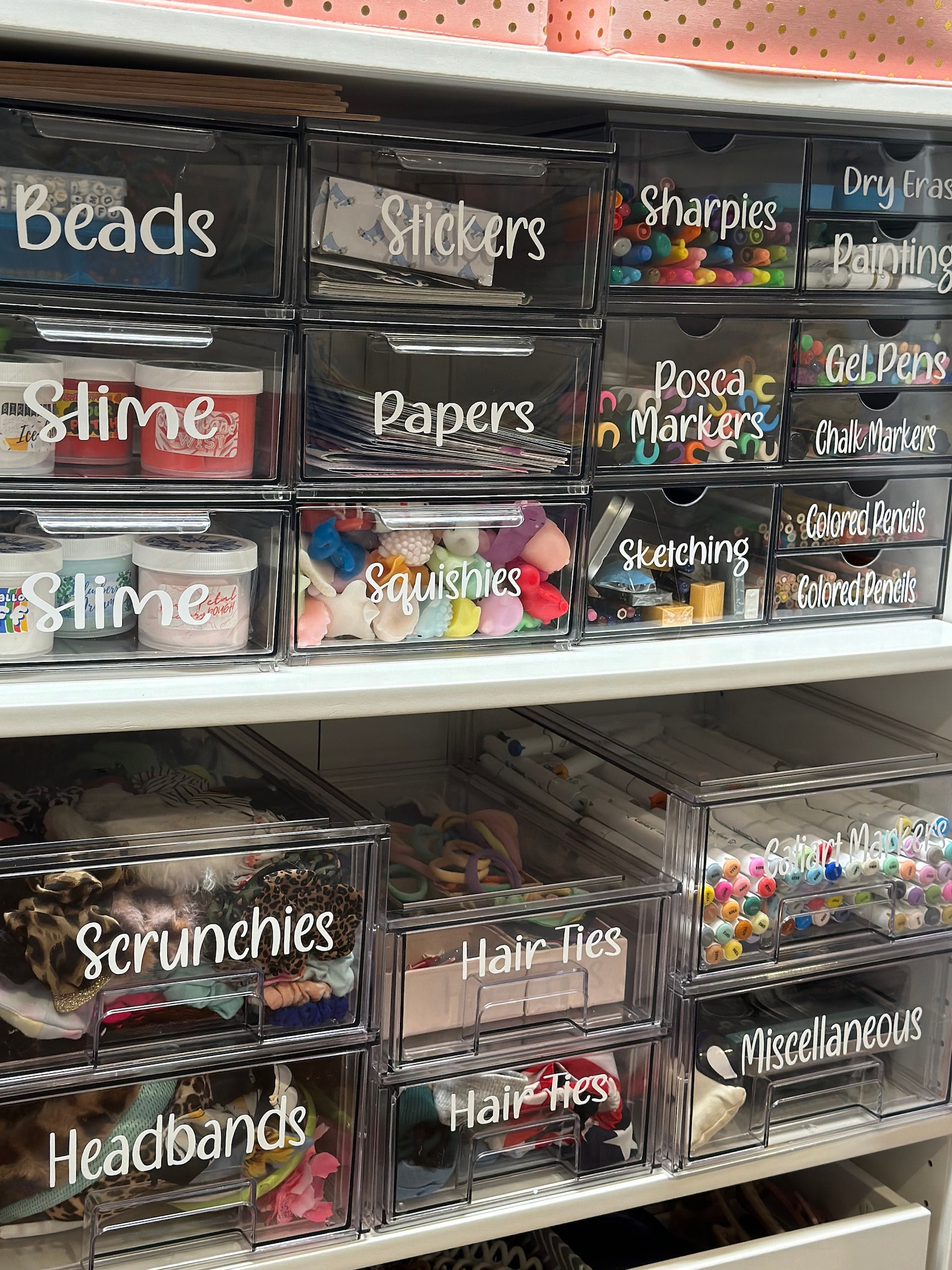 Set of 5 Labels Custom Vinyl Decal Bin Organizer Labels I Home | Office ...