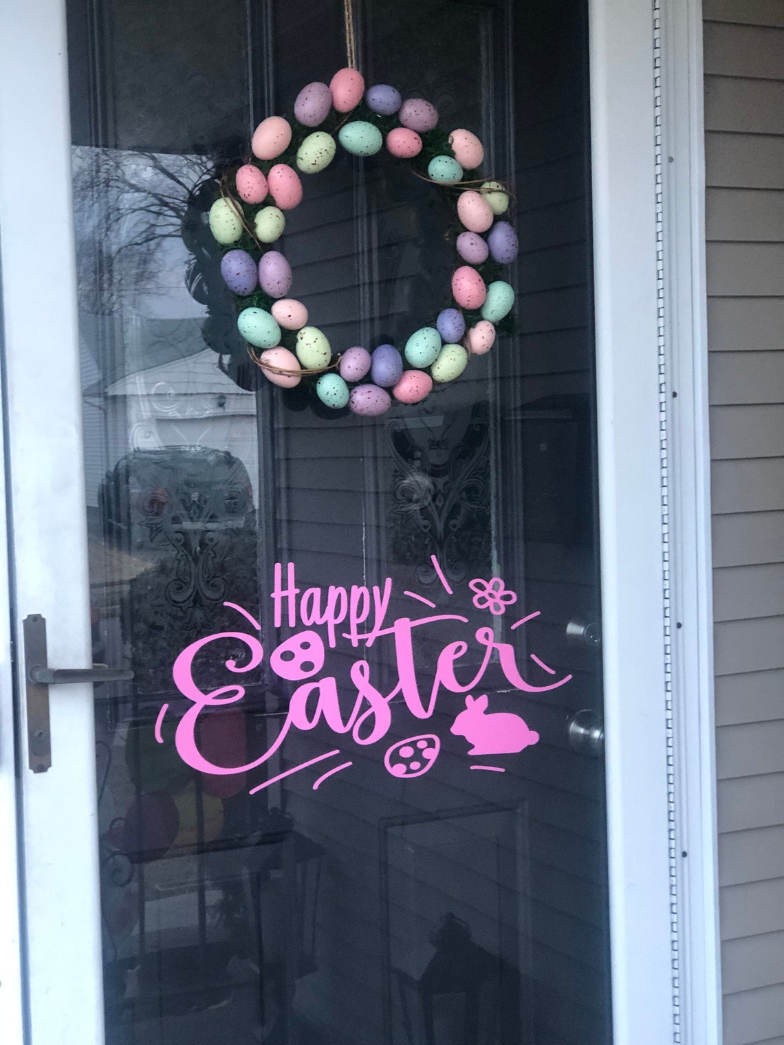 Easter Door Decor Easter Vinyl Decal Easter Decorations - Etsy