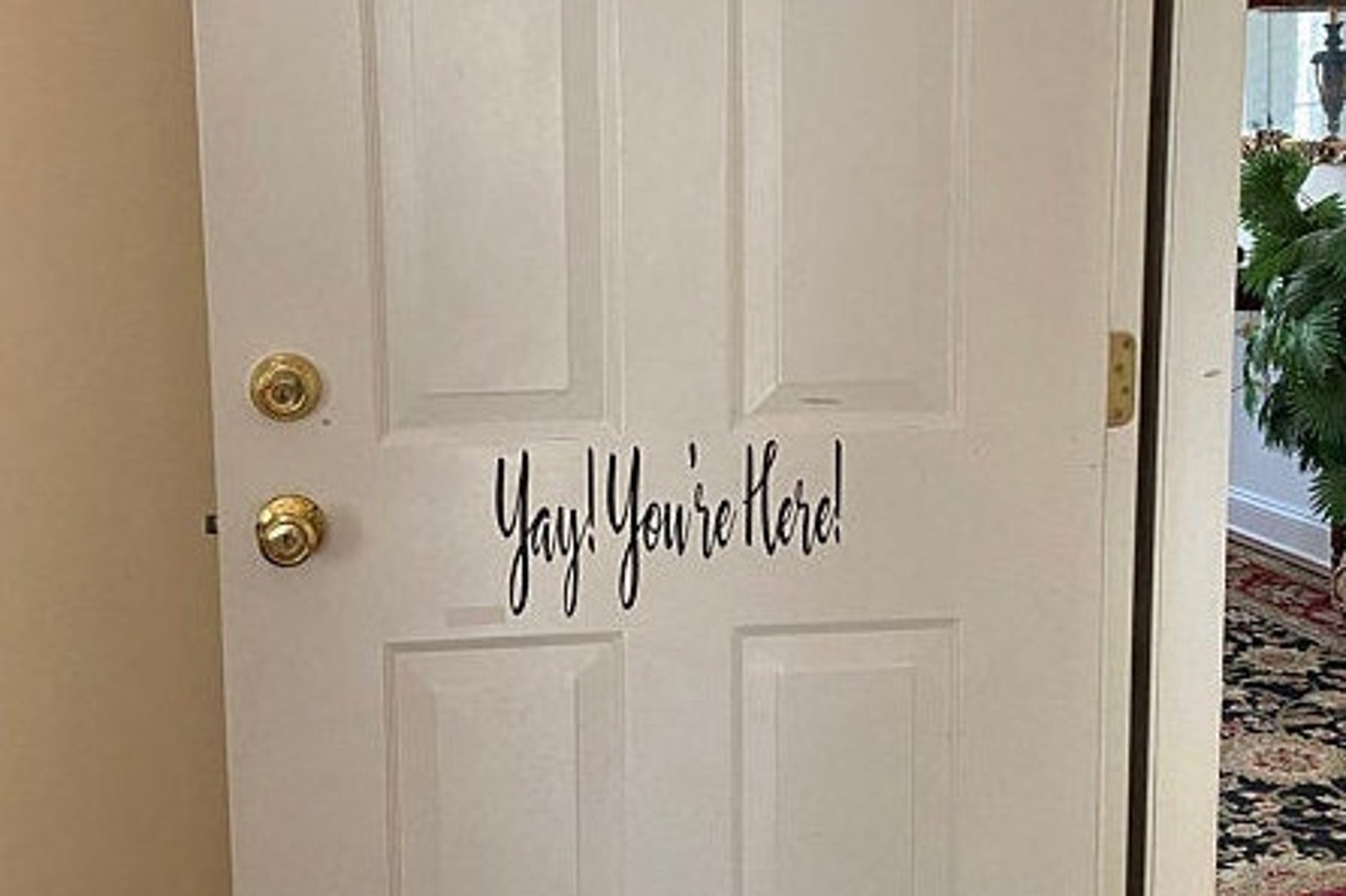 Yay You're Here Door Decal Welcome Door Decal Front | Etsy