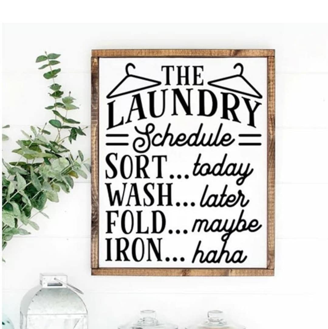 Laundry Schedule - Laundry Room Decal - Wall Vinyl Decal- Home Decor - Etsy