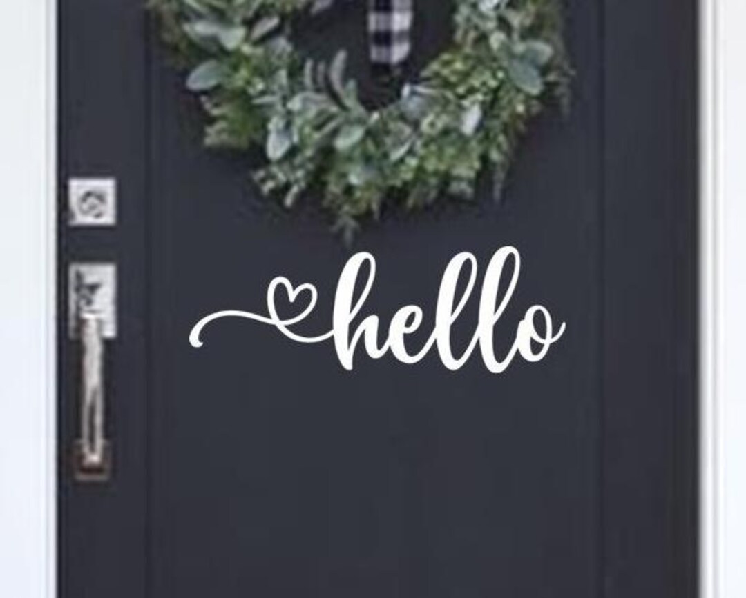 Hello - Front Door Decal - Welcoming Door Decal - Door Decor - Home ...