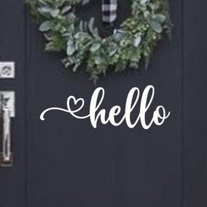 Hello - Front Door Decal - Welcoming Door Decal - Door Decor - Home ...