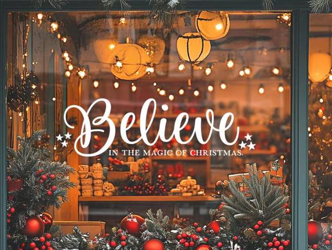 Believe in the Magic of Christmas Holiday Wall / Window Decor ...
