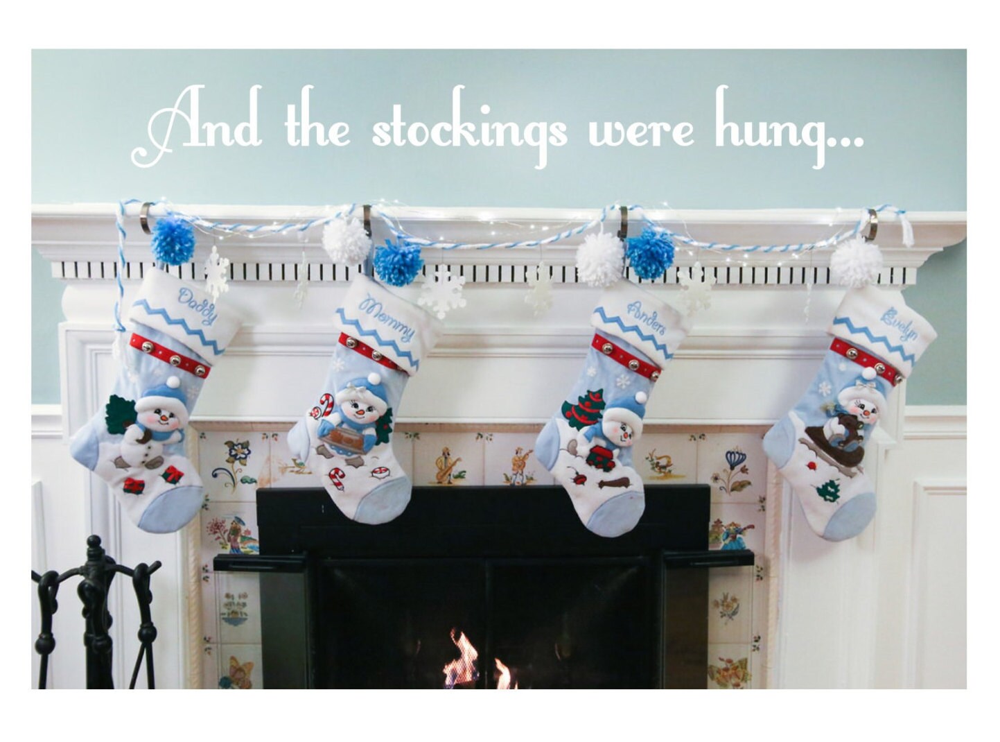 And the Stockings Were Hung... Vinyl Decal - Merry Christmas Vinyl ...