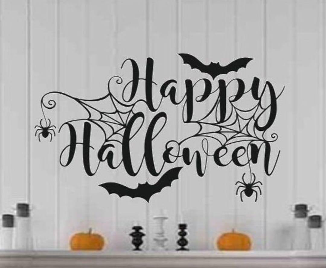 Happy Halloween - Halloween Decor - Halloween Decal - Fall Decal - Etsy