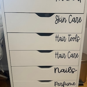 Set of 5 Labels Custom Vinyl Decal Bin Organizer Labels I Home Office ...