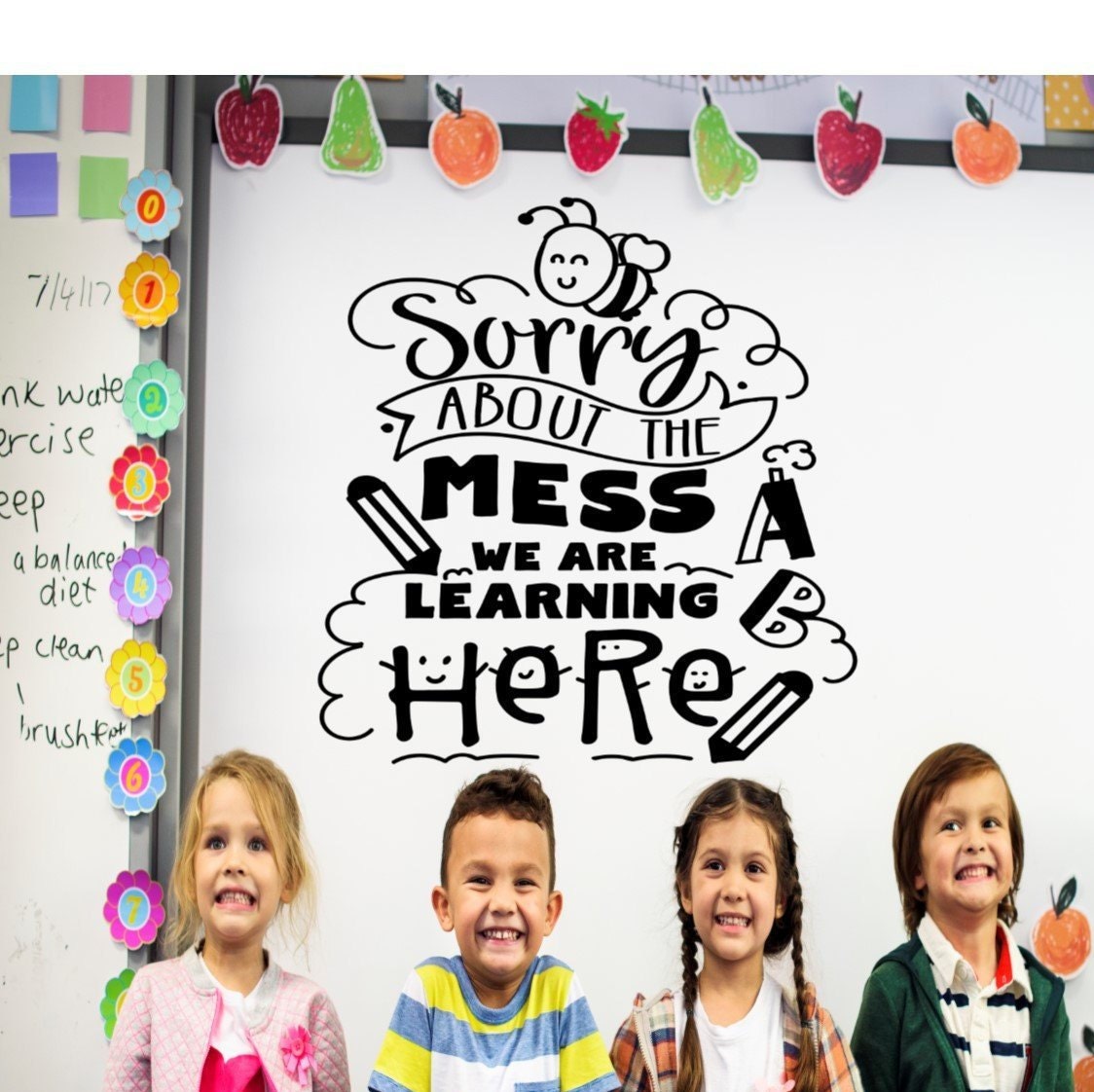Sorry About The Mess We are Learning Here Classroom Wall Art | Etsy