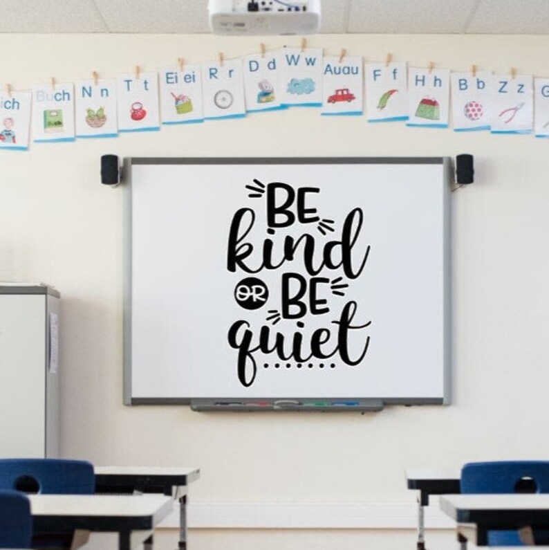 Be Kind or Be Quiet Classroom Wall Art Classroom Vinyl - Etsy