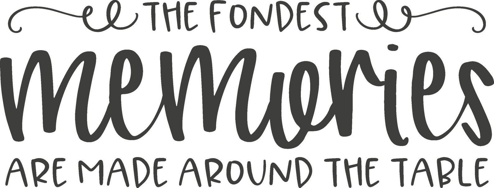 The Fondest Memories Are Made Around The Table Vinyl Wall | Etsy