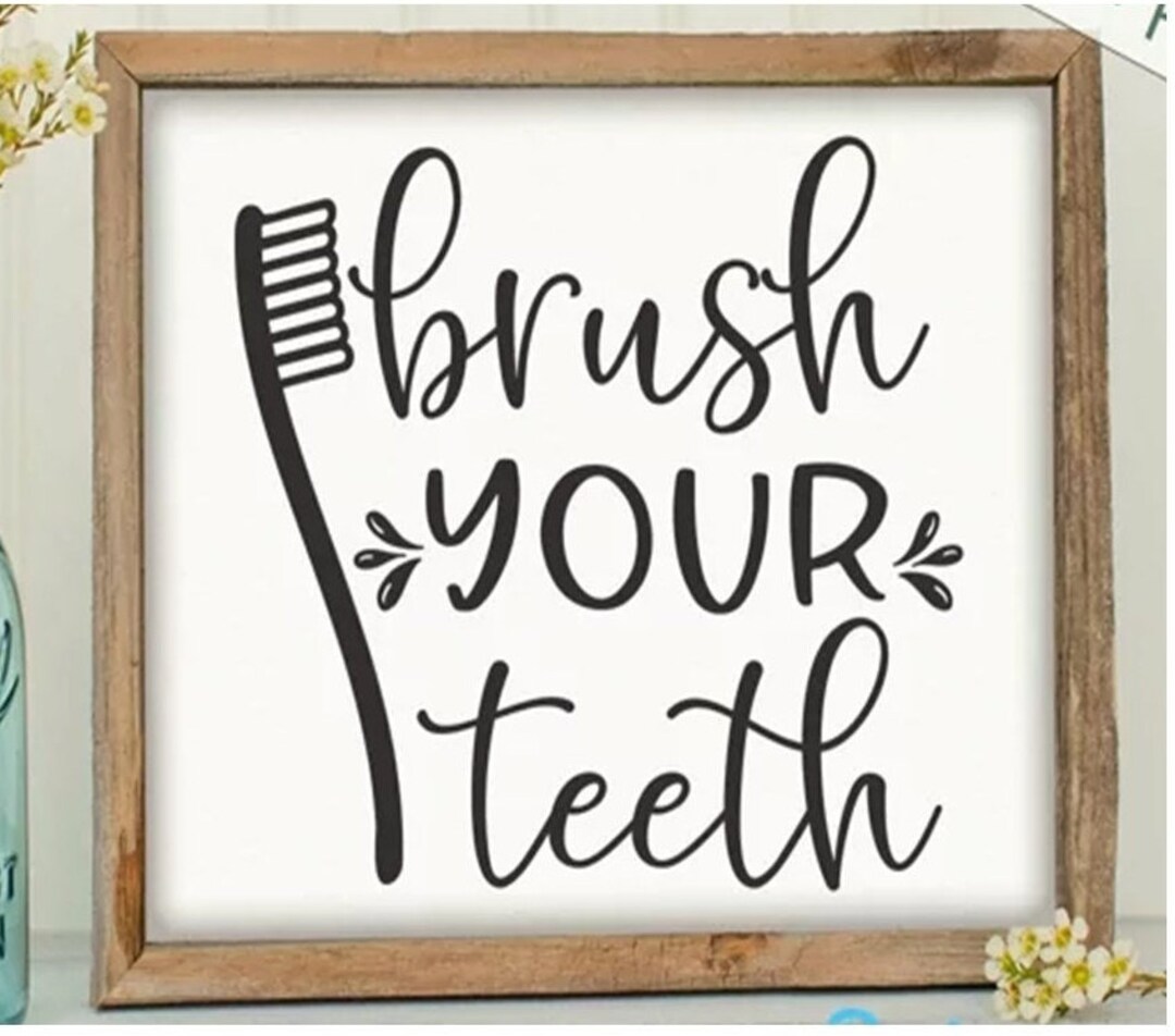 Brush Your Teeth - Bathroom Rules Vinyl Wall Decal - Bathroom Decor ...