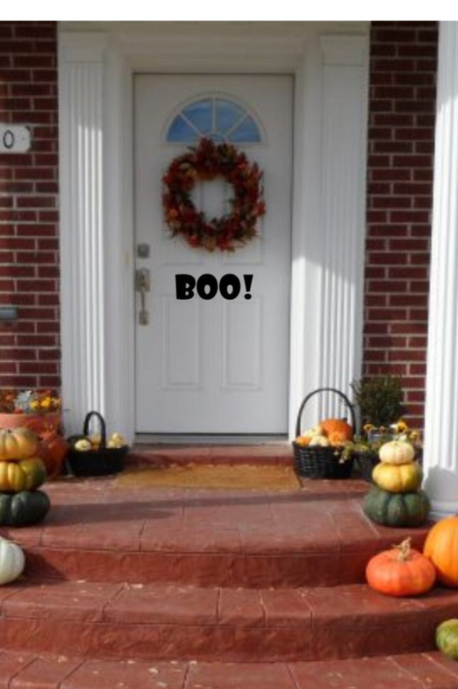 Halloween Front Door Vinyl Decal Boo Decal Boo Halloween - Etsy