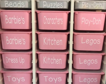 Set of 5 Labels Custom Vinyl Decal Bin Organizer Labels I Home Office ...