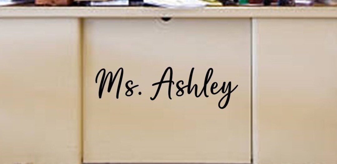 Custom Teacher Name Decal Desk Wall Door Decal - Classroom Decor ...
