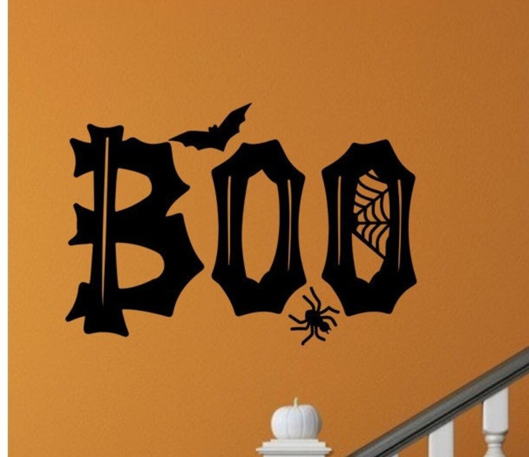 Halloween Wall / Front Door Vinyl Decal - Boo Decal - Boo Halloween ...