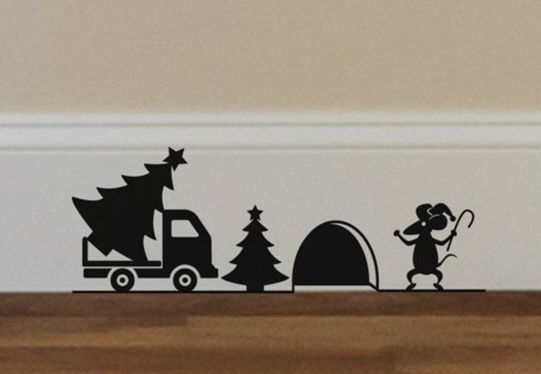 Christmas Mice Hole - Christmas Traditions - Vinyl Decal - Christmas ...