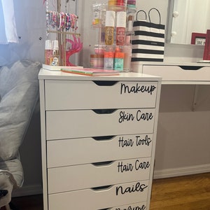 Set of 5 Labels Custom Vinyl Decal Bin Organizer Labels I Home | Office ...