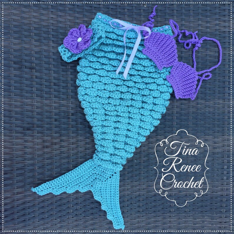 Baby Mermaid Set // Mermaid Photo Prop // Mermaid Bikini Shell - Etsy