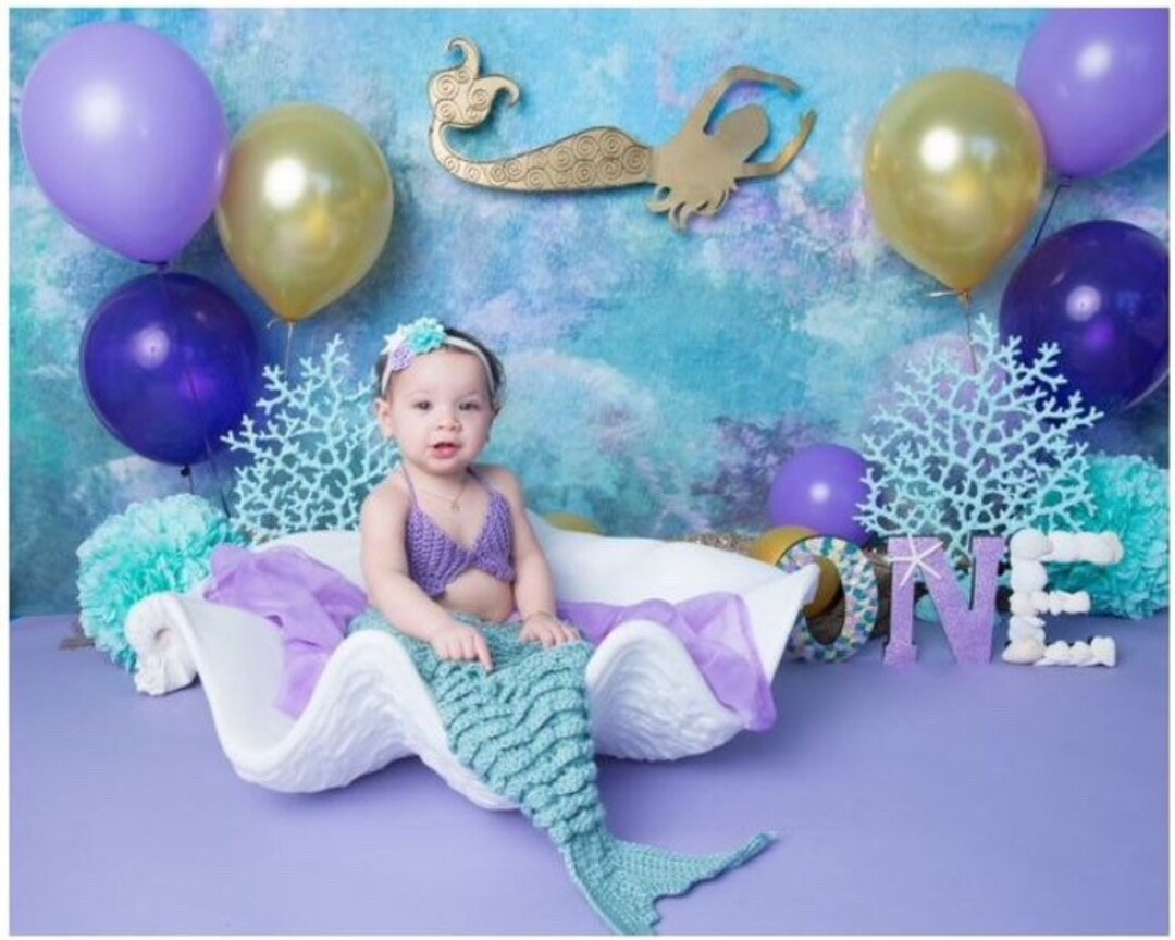 Baby Mermaid Set // Mermaid Photo Prop // Mermaid Bikini Shell - Etsy