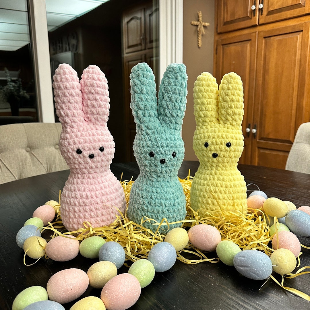 Giant Easter Peeps // Crochet Peeps // Bunny Peeps // Handmade Stuffies ...