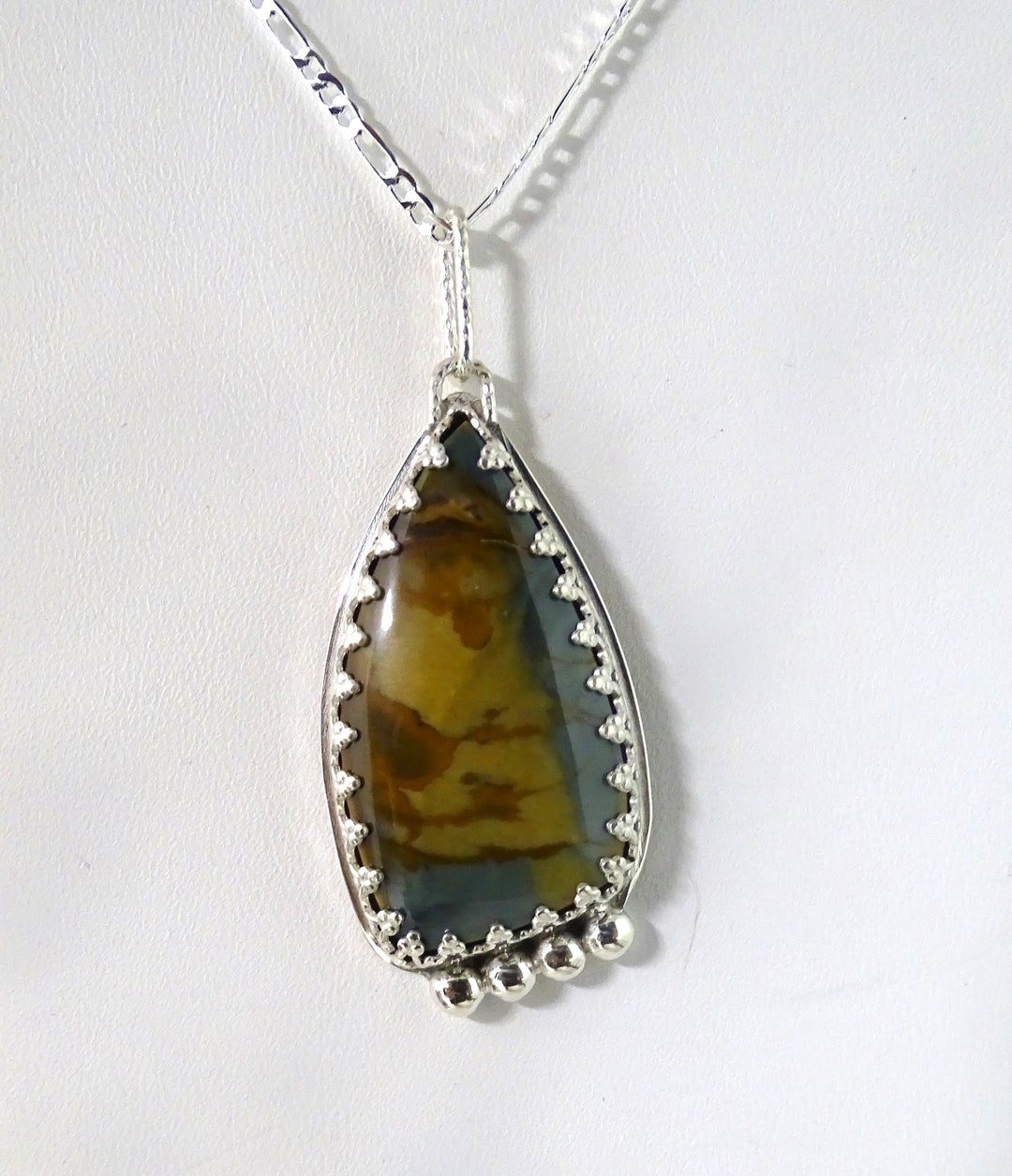 MORRISONITE JASPER PENDANT Handcrafted and Bezel Set in Sterling Silver ...