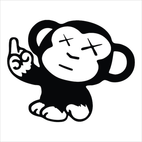 Monkey Middle Finger - Etsy