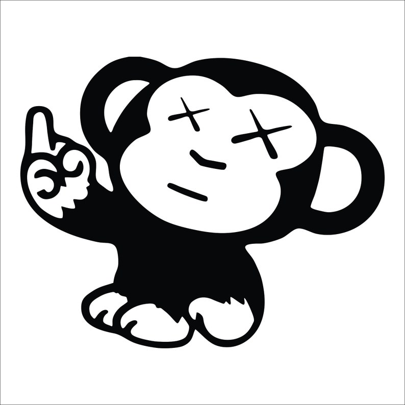 Funny Monkey Middle Finger Vinyl Decal / Sticker 2TWO Pack - Etsy