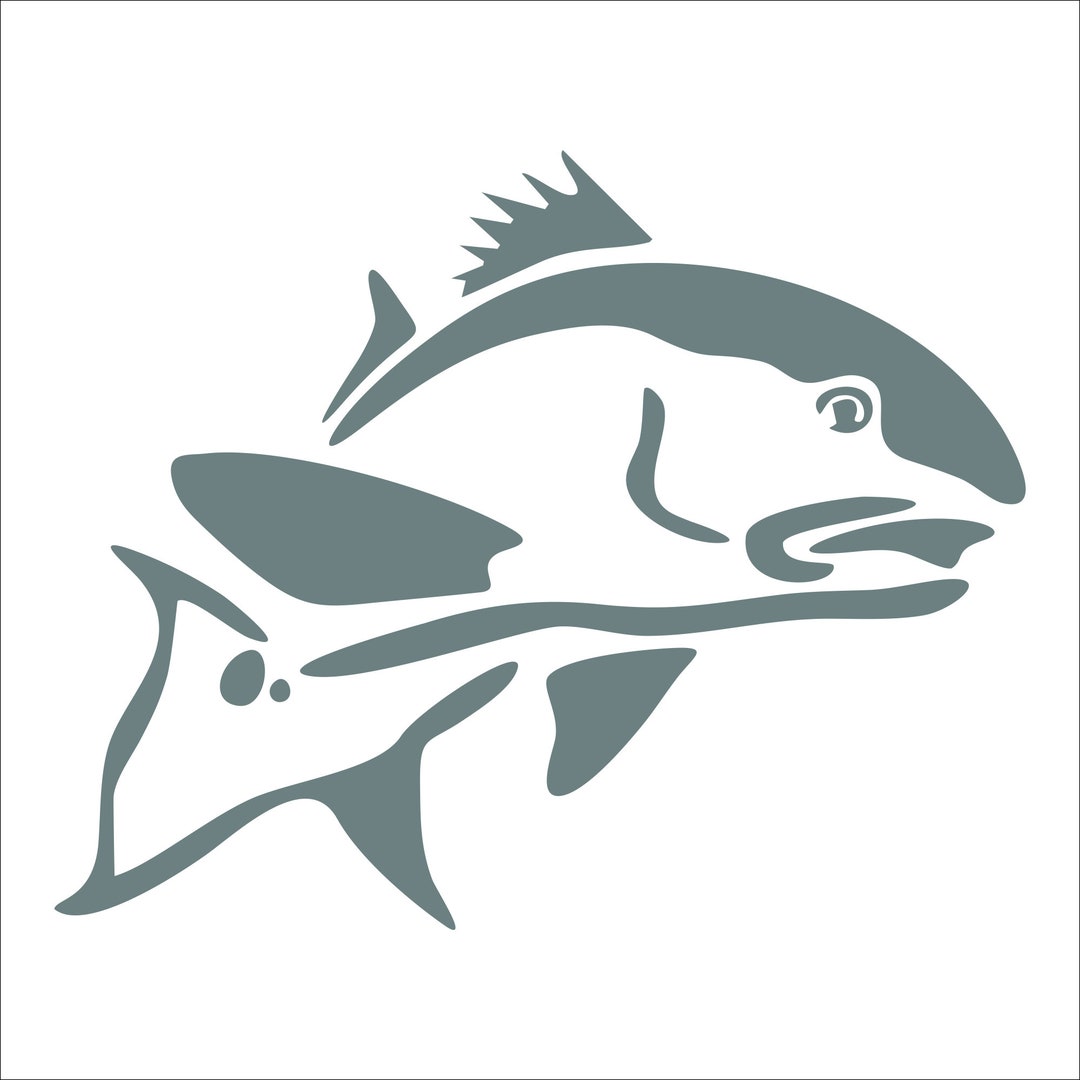 Red Drum Fish Fishing Vinyl Decal / Sticker 2TWO Pack - Etsy