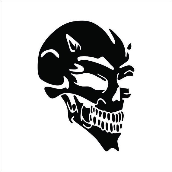 Devil Skull Vinyl Decal / Sticker 2TWO Pack | Etsy