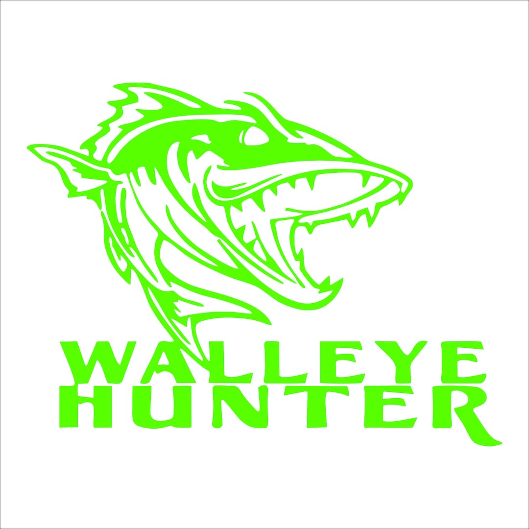 Walleye Hunter Fish Fishing Vinyl Decal / Sticker 2(TWO) Pack - Etsy