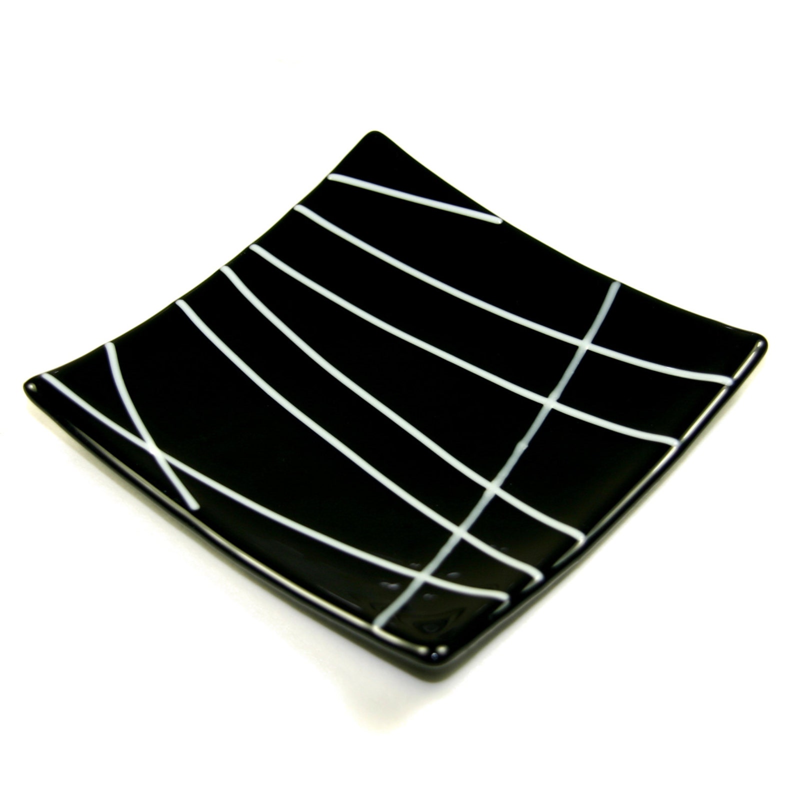 Linea Fused Glass Bowl - Etsy