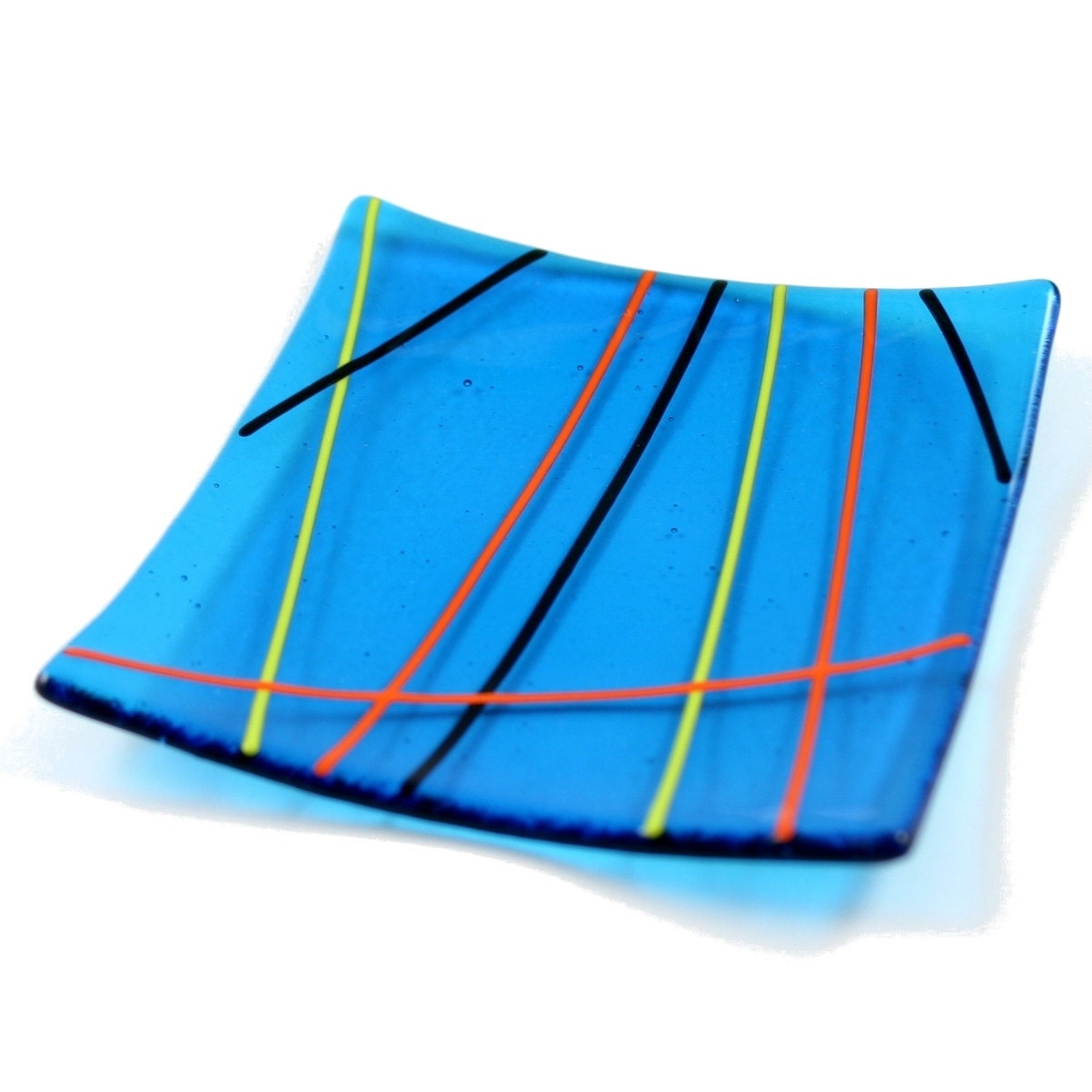 Linea Fused Glass Bowl - Etsy