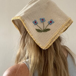 Blue Flower Bandana - Etsy