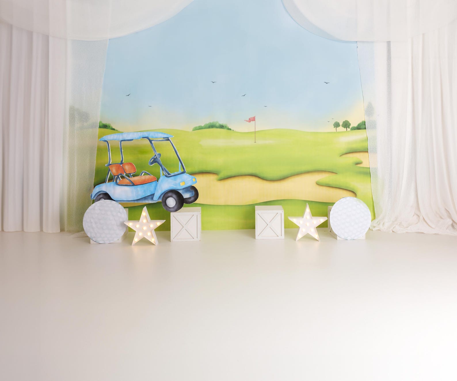DIGITAL DOWNLOAD: Backdrop, Background, Golf, Golf Cart, Birthday, 1st ...