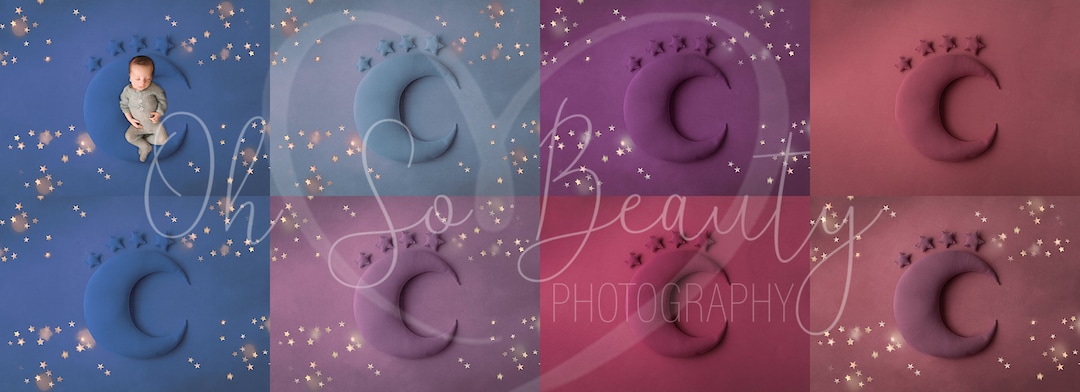 Moon and Stars Digital Backdrop - Etsy