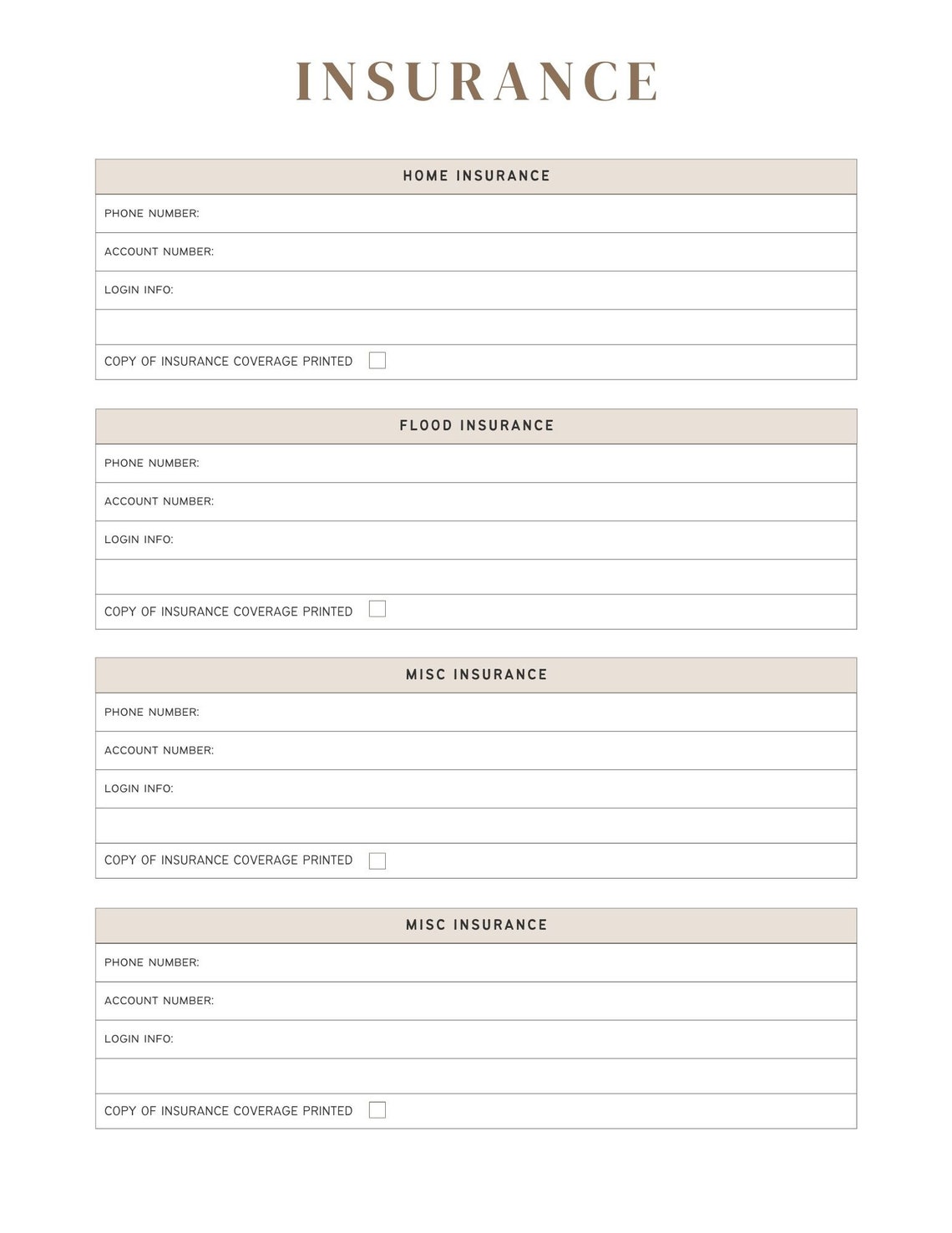Deployment Binder for Military Spouses, Household Planner, Instant ...
