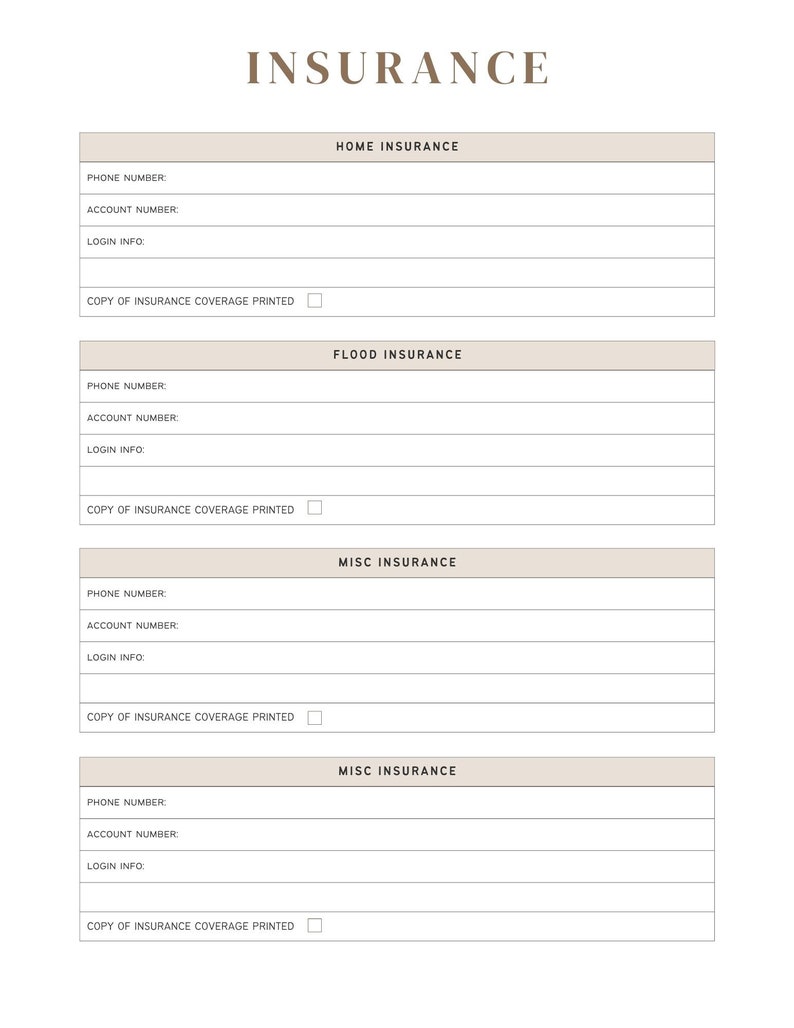 Deployment Binder for Military Spouses, Household Planner, Instant ...