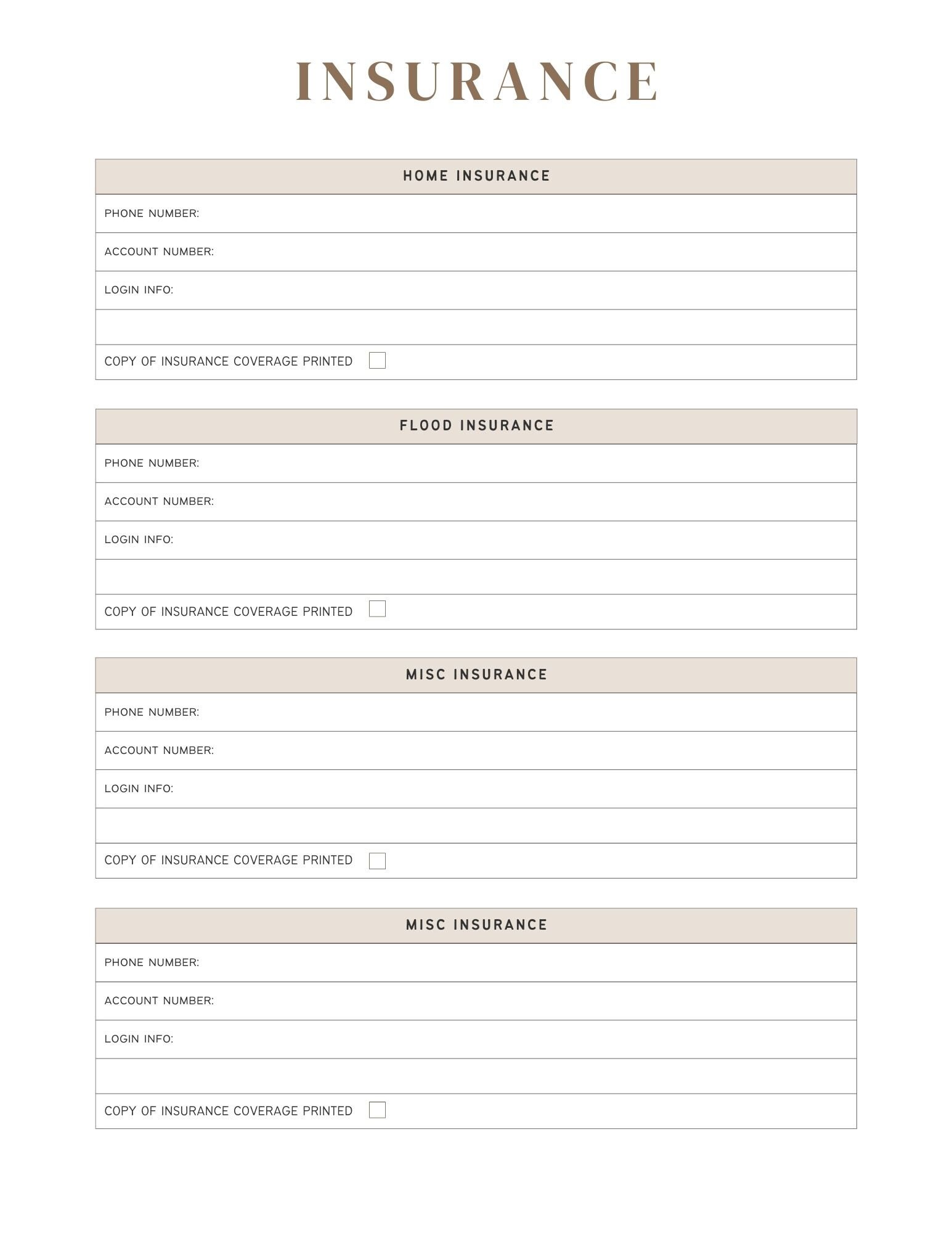 Deployment Binder for Military Spouses, Household Planner, Instant ...