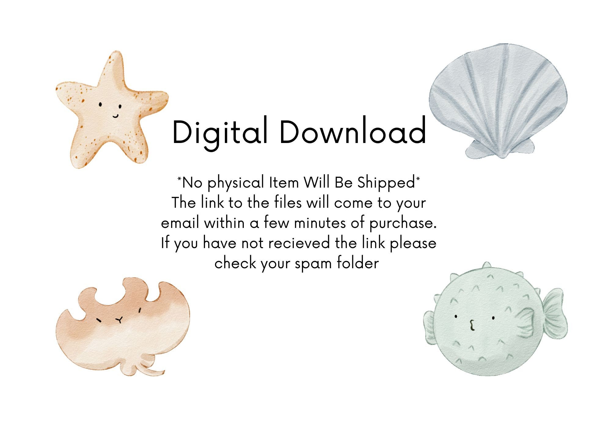 24 Ocean Themed Flash Cards - Montessori Flash Cards - INSTANT DOWNLOAD ...