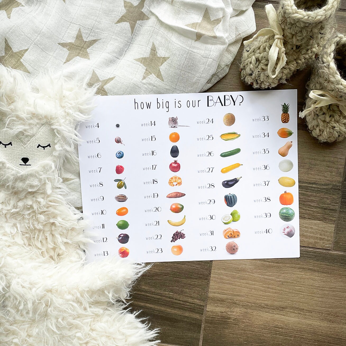 How Big is Baby, Pregnancy Baby Size, Weekly Growth Chart, Baby Fruit ...