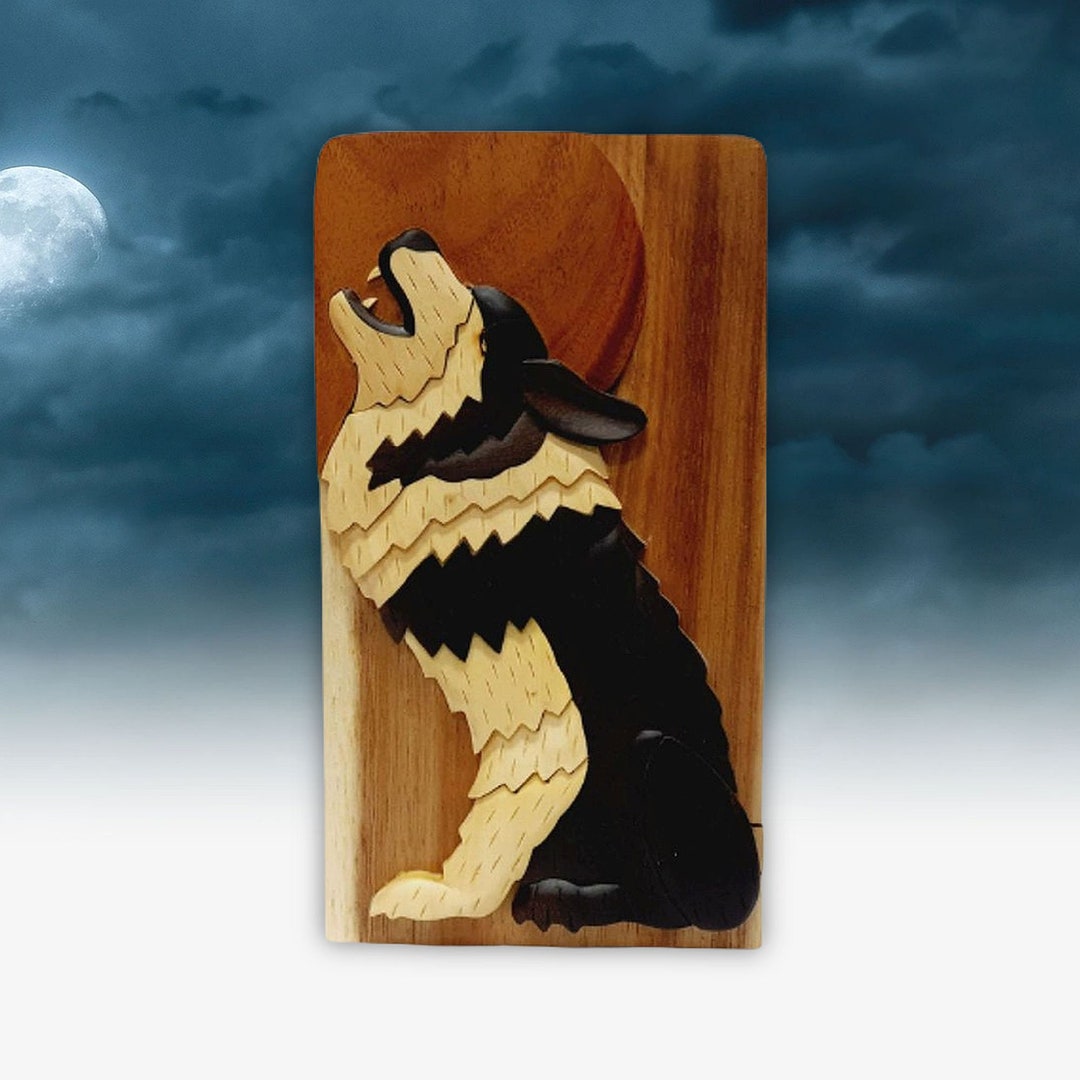 Howl at the Moon - Carver Dan’s Hand-carved Wooden Keepsake Gift Box ...