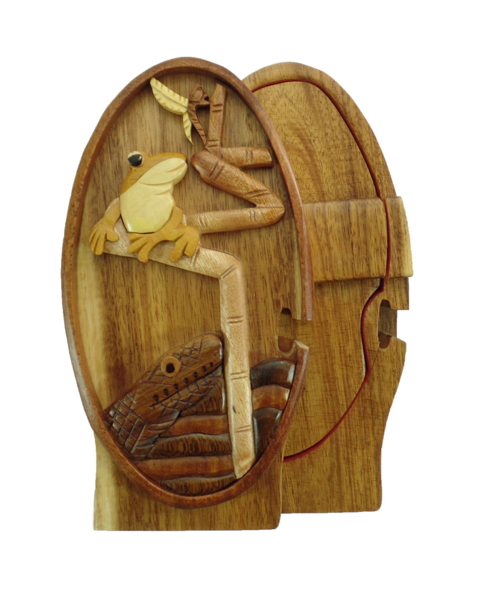 Snake Frog & Dragon Fly Food Chain Puzzle Box Red - Etsy