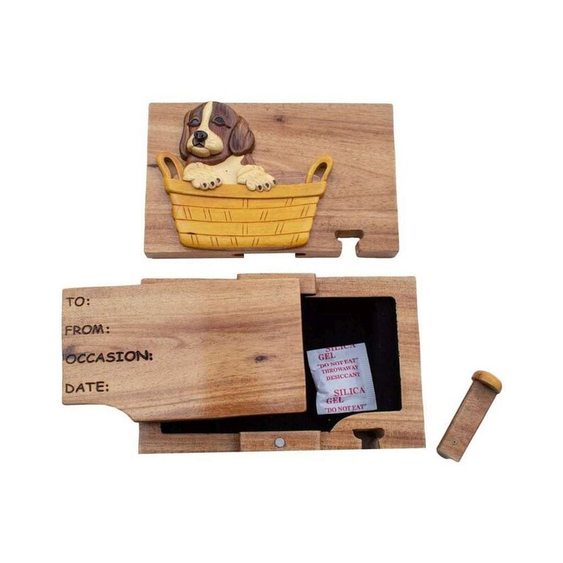 Play Dog Carver Dans Hand-carved Wooden Puzzle Box With Hidden Black ...