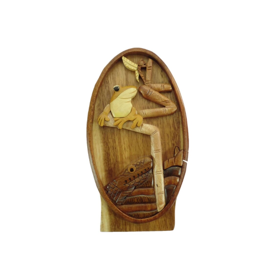 Snake Frog & Dragon Fly Food Chain Puzzle Box Carver - Etsy
